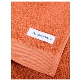 Tom Tailor Unisex Frottier Duschtuch, 70x140 cm, orange, Uni, Gr. 70X140