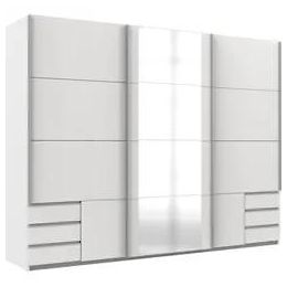 Schwebetürenschrank wimex "Emden moderner Kleiderschrank mit Spiegel und Schubladen BESTSELLER" Schränke Gr. B/H/T: 270 cm x 210 cm x 64 cm, 2, weiß Schlafzimmer Schrank Garderobenschrank mit Schwebetüren Topseller