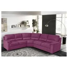 Ecksofa Egoitaliano "Doris, modernes Designerecksofa in hochwertigen Microfaserqualitäten" Sofas Gr. B/H/T: 266cm x 90cm x 246cm, Luxus-Microfaser BLUSH, langer Schenkel rechts, pink (fuchsia) edle Detailverarbeitung, wahlweise fleckenabweisend oder in Lederoptik