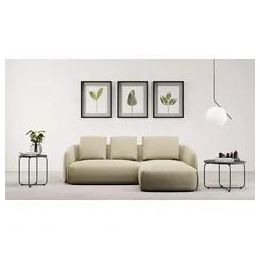 Ecksofa Trendmanufaktur "Shawn Designsofa mit elegant geschwungen Armlehnen, L-Form", beige (sand), B:232cm H:87cm T:167cm, 95% Polyester, 5% Polyacryl, Sofas, bequem, organischer Form, mit hochwertigem Bezug