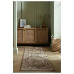 Teppich FLAIR RUGS "Selena Jute" Teppiche Gr. B: 60cm, 8mm, L: 230cm, grün Vintage Jute