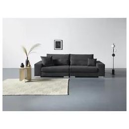 Big-Sofa Home Affaire "Vasco" Sofas Gr. B/H/T: 277cm x 88cm x 107cm, Cord, grau (anthrazit) Breite 277 cm, inkl. 6-teiliges Kissenset, in Cord