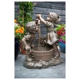 Gartenbrunnen Ubbink "Wasserspiel Memphis", braun (braun, schwarz), Polyresin, Wasserspiele