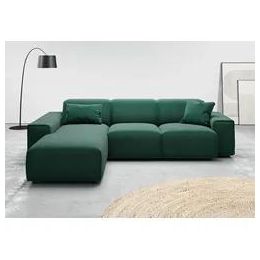 Ecksofa Andas "Glimminge L-Form auch in Breitcord, Feincord + Easy care-Bezug" Sofas Gr. B/H/T: 264cm x 71cm x 191cm, Feincord, Ottomane rechts, grün Breite 264, Zierkissen