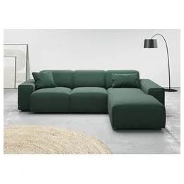 Ecksofa Andas "Glimminge L-Form auch in Breitcord, Feincord + Easy care-Bezug" Sofas Gr. B/H/T: 264cm x 71cm x 191cm, Feincord, Ottomane links, grün Breite 264, Zierkissen