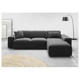 Ecksofa Andas "Glimminge L-Form auch in Breitcord, Feincord + Easy care-Bezug" Sofas Gr. B/H/T: 264cm x 71cm x 191cm, Feincord, Ottomane links, grau (anthrazit) Breite 264, Zierkissen