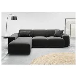 Ecksofa Andas "Glimminge L-Form auch in Breitcord, Feincord + Easy care-Bezug" Sofas Gr. B/H/T: 264cm x 71cm x 191cm, Feincord, Ottomane rechts, grau (anthrazit) Breite 264, Zierkissen