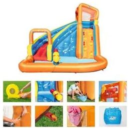 Planschbecken Bestway "H2OGOTM Wasserpark Turbo Splash" Gr. B/H/L: 320cm x 270cm x 365cm, bunt BxLxH: 320x265x270 cm, mit Dauergebläse