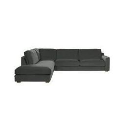 Ecksofa furninova "Grande Design und Komfort, L-Form" Sofas Gr. B/H/T: 271cm x 84cm x 321cm, Ottomane links, grau (anthrazit) sehr bequem dank loser Kissen und hochwertigem Sitzaufbau