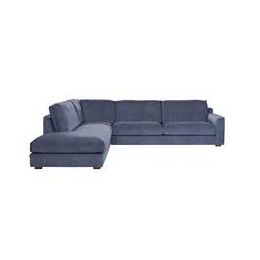 Ecksofa furninova "Grande Design und Komfort, L-Form" Sofas Gr. B/H/T: 271cm x 84cm x 321cm, Ottomane links, blau sehr bequem dank loser Kissen und hochwertigem Sitzaufbau