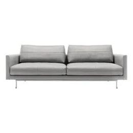 4-Sitzer CREATION BY ROLF BENZ "CR.414, Designsofa, Loungesofa" Sofas Gr. B/H/T: 240cm x 91cm x 106cm, Chenille COCO, grau (lichtgr, swgr) Wahlweise aus Leder oder Chenille