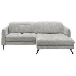 Ecksofa "SO 4400 V", grau (hellgrau), B:259cm H:84cm T:167cm, 100% Polyester, SET ONE BY Musterring, Sofas, wahlweise mit motorischer Bettfunktion & Kopfverstellung, Fuß schwarz