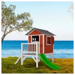 AXI Spielturm SUNNY "Lodge XL" Spieltürme rot (rot, weiß) Kinder BxTxH: 240x168x189 cm