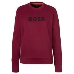 Sweatshirt BOSS ORANGE "C_ElaBOSS_6" Gr. S, rot (open red 648) Damen Sweatshirts mit Rundhalsausschnitt