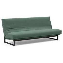 Schlafsofa INNOVATION LIVING TM "Fraction Dauerschlaffunktion, schlicht und elegant, Industriedesign" Sofas Gr. B/H/T: 200cm x 82cm x 95cm, Polyester, grün bequem, Rückenlehne 3-fach verstellbar