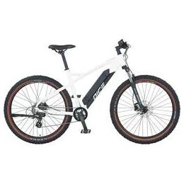 E-Bike Prophete "DICE 1.8" E-Bikes Gr. 48 cm, 27,5 Zoll (69,85 cm), weiß Pedelec, Elektrofahrrad für Damen u. Herren, MTB