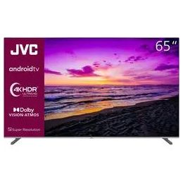 E (A bis G) JVC LED-Fernseher Fernseher Gr. 65, silberfarben (silber)