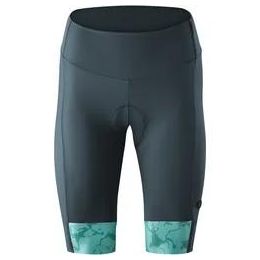 Fahrradhose Gonso "Essential Shorts Kit W" Gr. 34, Normalgrößen, blau (türiks) Damen Hosen Radhose mit Sitzpolster, Radlerhose Komfortbund, Tight Fit