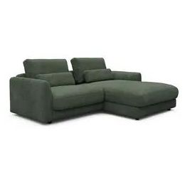 Ecksofa TENKSOM "Polsterecke, L-Form, Eckcouch, mit Federkern, inkl. Kissen" Sofas Gr. B/H/T: 225cm x 68cm x 171cm, Polyester, grün legerer Sitzkomfort zum Entspannen und Verweilen