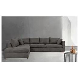 Guido Maria Kretschmer Home & Living Ecksofa GUIDO MARIA KRETSCHMER HOME & LIVING "Arles, L-Form" Sofas Gr. B/H/T: 318cm x 80cm x 272cm, Luxus-Microfaser, Ottomane links, grau (anthrazit) extra tiefe Sitzfläche, in diversen Stoffqualitäten