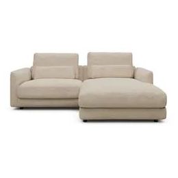 Ecksofa TENKSOM "Polsterecke, L-Form, Eckcouch, mit Federkern, inkl. Kissen" Sofas Gr. B/H/T: 225cm x 68cm x 171cm, Polyester, beige (natur) legerer Sitzkomfort zum Entspannen und Verweilen