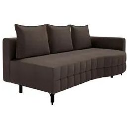 Loungesofa exxpo - SOFA FASHION Sofas Gr. B/H/T: 212cm x 93cm x 114cm, Webvelours, Armlehne rechts, braun Lounge-Sofa Schlafsofa mit Bettfunktion und Bettkasten, komfortabler Federkern