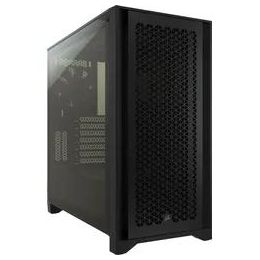 Corsair PC-Gehäuse "iCUE 4000D RGB AIRFLOW Mid-Tower-Gehäuse" Computergehäuse schwarz