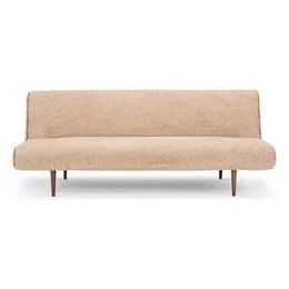 Schlafsofa INNOVATION LIVING TM "Unfurl Bettsofa, Klappsofa, Gästebett, Couch, Schlaffunktion" Sofas Gr. B/H/T: 200cm x 81cm x 98cm, beige 3-stufig klappbar, Teddy Stoff, bequem, als Dauerschläfer geeignet