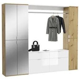 Garderoben-Set Inosign "Trondheim" Kastenmöbel-Sets Gr. B/H/T: 212 cm x 193 cm x 34 cm, braun (nox oak nachbildung) Diele, Flur, Schranksystem, Garderobenmöbel, Set, Kombination