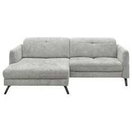 Ecksofa "SO 4400 V", grau (hellgrau), B:259cm H:84cm T:167cm, 100% Polyester, SET ONE BY Musterring, Sofas, wahlweise mit motorischer Bettfunktion & Kopfverstellung, Fuß schwarz