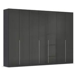 Drehtürenschrank Rauch "Kleiderschrank Schrank Garderobe AGORDO mit Dekor- oder Hochglanzfront" Schränke Gr. B/H/T: 315 cm x 229 cm x 54 cm, 7 St., grau (graumetallic, effektgrau hochglanz) durchdachte Innenausstattung, in 6 Breiten und 2 Höhen MADE IN GERMANY