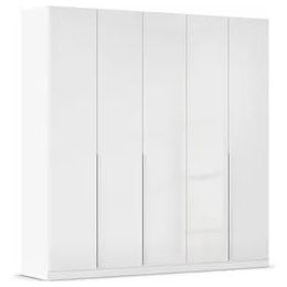 Drehtürenschrank Rauch "Kleiderschrank Schrank Garderobe AGORDO mit Dekor- oder Hochglanzfront" Schränke Gr. B/H/T: 226cm x 229cm x 54cm, 5 St., weiß (alpinweiß/hochglanz weiß) durchdachte Innenausstattung, in 6 Breiten und 2 Höhen MADE IN GERMANY