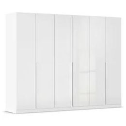 Drehtürenschrank Rauch "Kleiderschrank Schrank Garderobe AGORDO mit Dekor- oder Hochglanzfront" Schränke Gr. B/H/T: 271 cm x 210 cm x 54 cm, 6 St., weiß (alpinweiß, hochglanz weiß) durchdachte Innenausstattung, in 6 Breiten und 2 Höhen MADE IN GERMANY