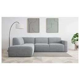 Ecksofa Andas "Tvinnum" Sofas Gr. B/H/T: 255cm x 75cm x 210cm, Chenille, Ottomane links, grau (light gray) Breite 255 cm, L-Form, Struktur weich, Chenille, mit Komfortschaum