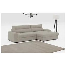 Ecksofa COTTA "Cappa L-Form" Sofas Gr. B/H/T: 295cm x 93cm x 163cm, Struktur fein, Recamiere rechts, ohne Bettkasten und ohne Bettfunktion, grau (elephant)