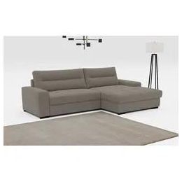 Ecksofa COTTA "Cappa L-Form" Sofas Gr. B/H/T: 295cm x 93cm x 163cm, Struktur fein, Recamiere rechts, ohne Bettkasten und ohne Bettfunktion, grau