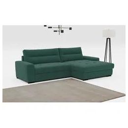 Ecksofa COTTA "Cappa L-Form" Sofas Gr. B/H/T: 295cm x 93cm x 163cm, Struktur fein, Recamiere rechts, mit Bettkasten und Bettfunktion, grün (racing green)