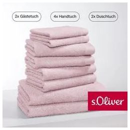 Handtuch Set s.Oliver "s. Oliver, besonders weich und saugfähig" Handtücher (Packung) Gr. 8 St., rosa (rose) 2 Gästetücher 30x50, 4 Handtücher 50x100, Duschtücher 70x140