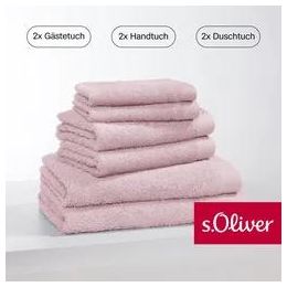 Handtuch Set s.Oliver "s. Oliver, besonders weich und saugfähig" Handtücher (Packung) Gr. 6 St., rosa (rose) 2 Gästetücher 30x50, Handtücher 50x100, Duschtücher 70x140