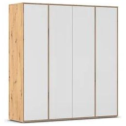 Drehtürenschrank Rauch "Kleiderschrank Schrank Garderobe Wäscheschrank NABILA viel Stauraum" Schränke Gr. B/H/T: 187cm x 194cm x 53cm, 4 St., weiß (eiche artisan/alpinweiß) in 2 Breiten mit Push-to-Open Funktion TOPSELLER MADE IN GERMANY