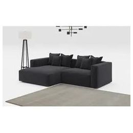 Ecksofa Inosign "Cowboy L-Form", schwarz, B:284cm H:72cm, 100% POLYESTER (PES), Sofas, mit 6 Kissen, kubisches Sofa