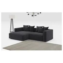 Ecksofa Inosign "L-Form" Sofas Gr. B/H: 284cm x 72cm, Struktur fein, Recamiere links, schwarz