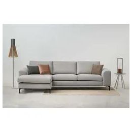 Ecksofa Inosign "Henry" Sofas Gr. B/H/T: 294cm x 84cm x 160cm, Struktur, Recamiere links, beige mit Metallbeinen, in modernem Design