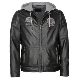 Lederjacke Mustang "31021521" Gr. M, schwarz Herren Jacken