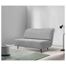 Schlafsofa Andas "Linnea in Cord und Feinstruktur" Sofas Gr. B/H/T: 140cm x 87cm x 94cm, Cord, grau Daybed mit aufklappbarer Liegefläche