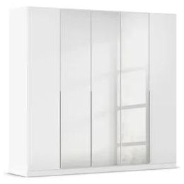 Drehtürenschrank Rauch "Kleiderschrank Schrank Garderobe AGORDO mit Dekor- oder Hochglanzfront" Schränke Gr. B/H/T: 226cm x 210cm x 54cm, 5 St., weiß (alpinweiß/hochglanz weiß) durchdachte Innenausstattung, in 6 Breiten und 2 Höhen MADE IN GERMANY