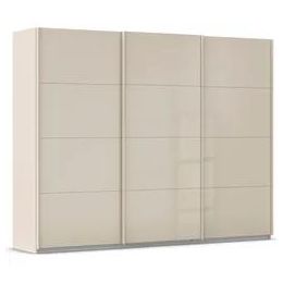 Schwebetürenschrank Rauch "Kleiderschrank Schrank Garderobe AGORDO mit Glasfront" Schränke Gr. B/H/T: 271cm x 210cm x 62cm, 3 St., beige (champagner/glas champagner) durchdachte Innenausstattung, in 4 Breiten und 2 Höhen MADE IN GERMANY