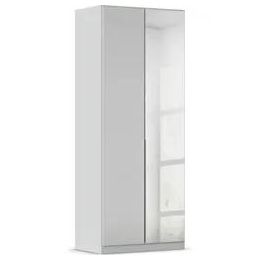 Drehtürenschrank Rauch "Kleiderschrank Kleiderschränke Schrank Garderobe AGORDO mit Glasfront" Schränke Gr. B/H/T: 91 cm x 229 cm x 54 cm, 2 St., grau (seidengrau) durchdachte Innenausstattung, in 6 Breiten und 2 Höhen MADE IN GERMANY