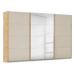 Schwebetürenschrank Rauch "Kleiderschrank Kleiderschränke Schrank Garderobe AGORDO mit Glasfront" Schränke Gr. B/H/T: 360cm x 229cm x 62cm, 3 St., beige (eiche artisan/glas champagner) durchdachte Innenausstattung, in 4 Breiten und 2 Höhen MADE IN GERMANY