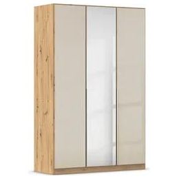 Drehtürenschrank Rauch "Kleiderschrank Kleiderschränke Schrank Garderobe AGORDO mit Glasfront" Schränke Gr. B/H/T: 136 cm x 210 cm x 54 cm, 3 St., braun (eiche artisan) durchdachte Innenausstattung, in 6 Breiten und 2 Höhen MADE IN GERMANY